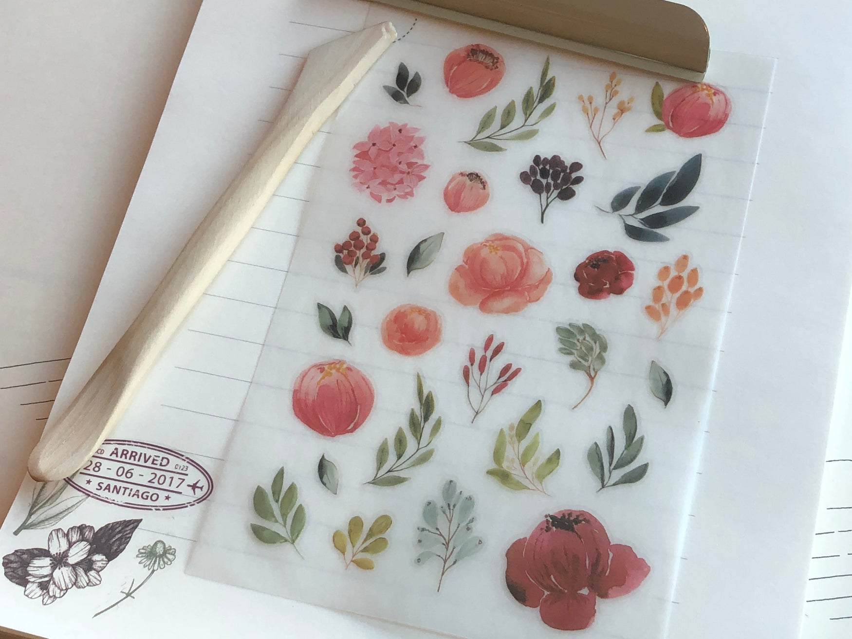 MU Print-On Stickers - Citrus Florals - #70 – Yoseka Stationery