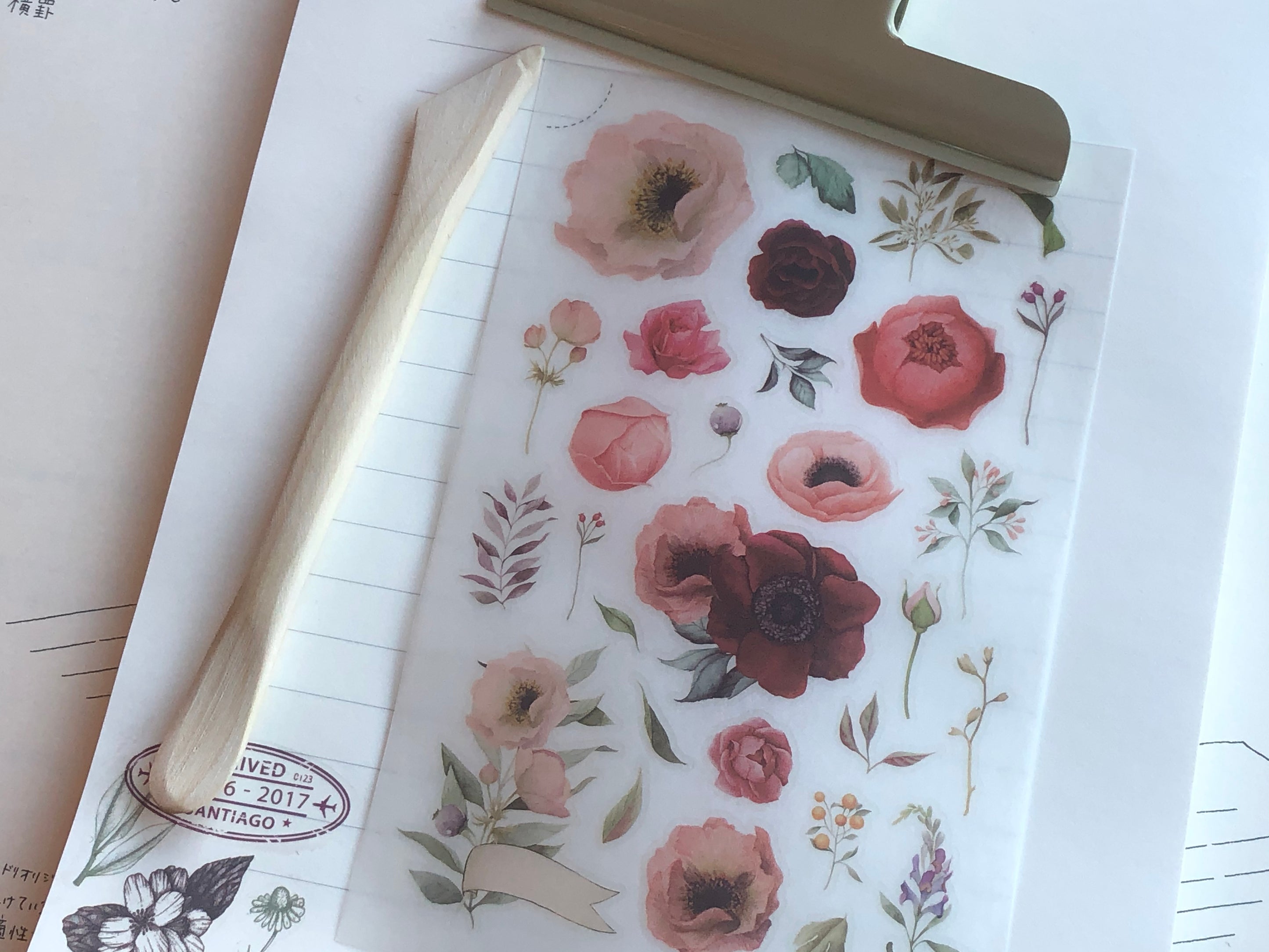 MU Print-On Stickers - Blushing Maroons - #54 – Yoseka Stationery