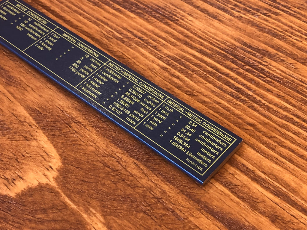 Wooden Ruler - 15cm - Navy – Yoseka Stationery