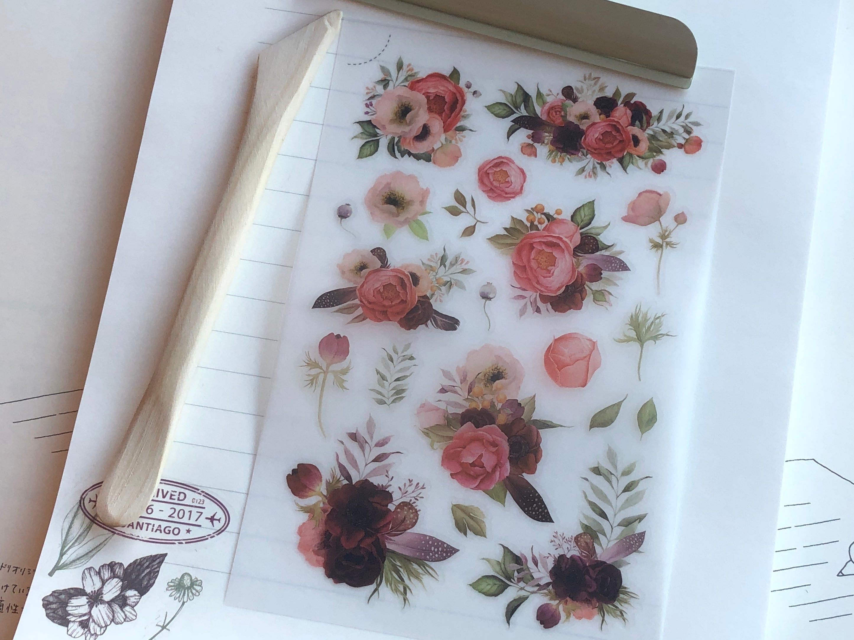 MU Print-On Stickers - Blushing Maroons - #54 – Yoseka Stationery