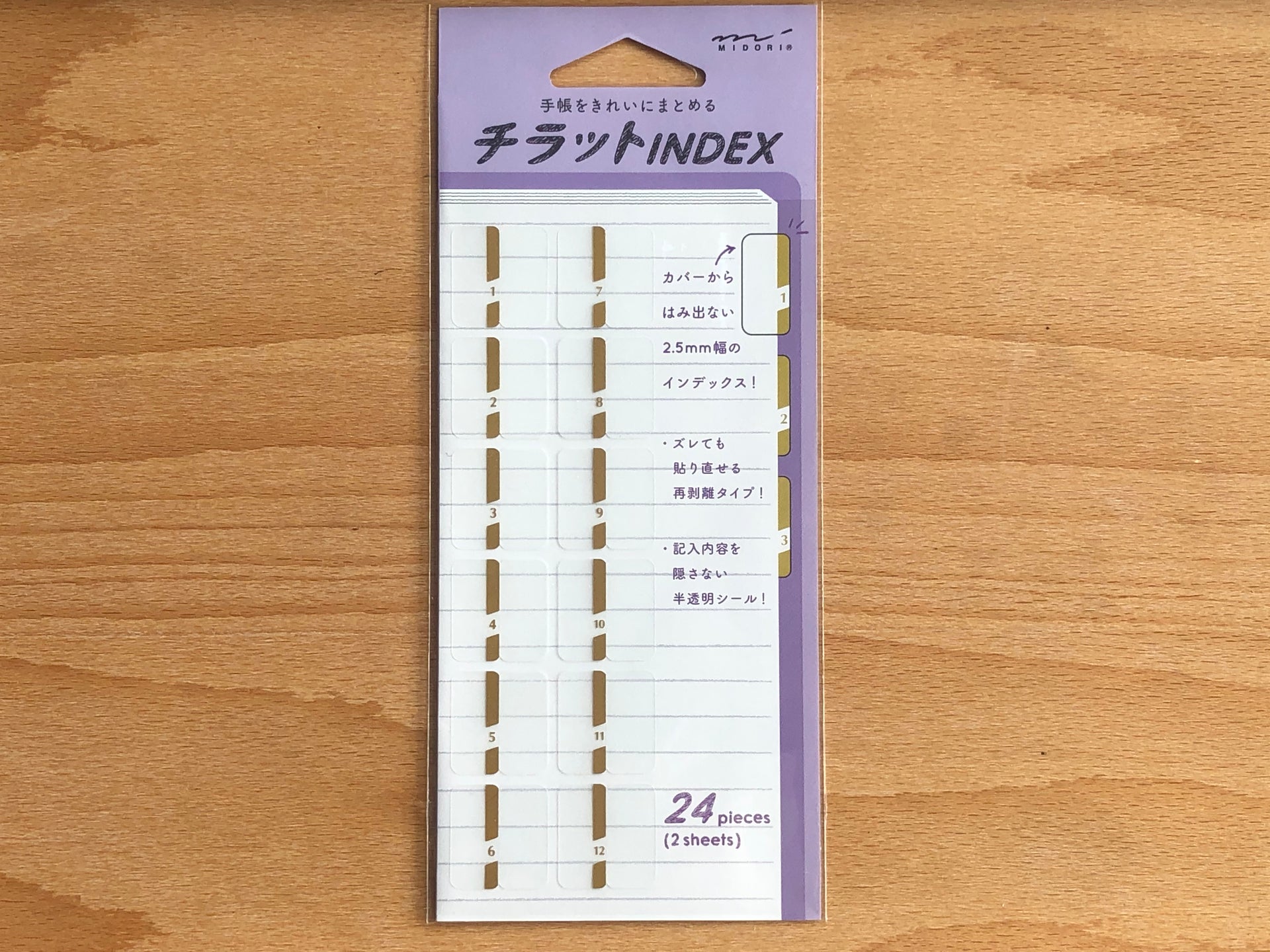 Midori Planner Index Label - Number Gold – Yoseka Stationery