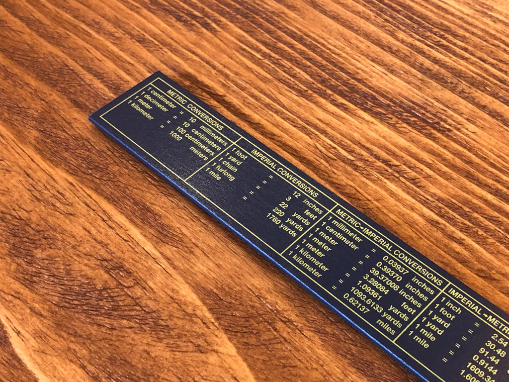 Wooden Ruler - 15cm - Navy – Yoseka Stationery
