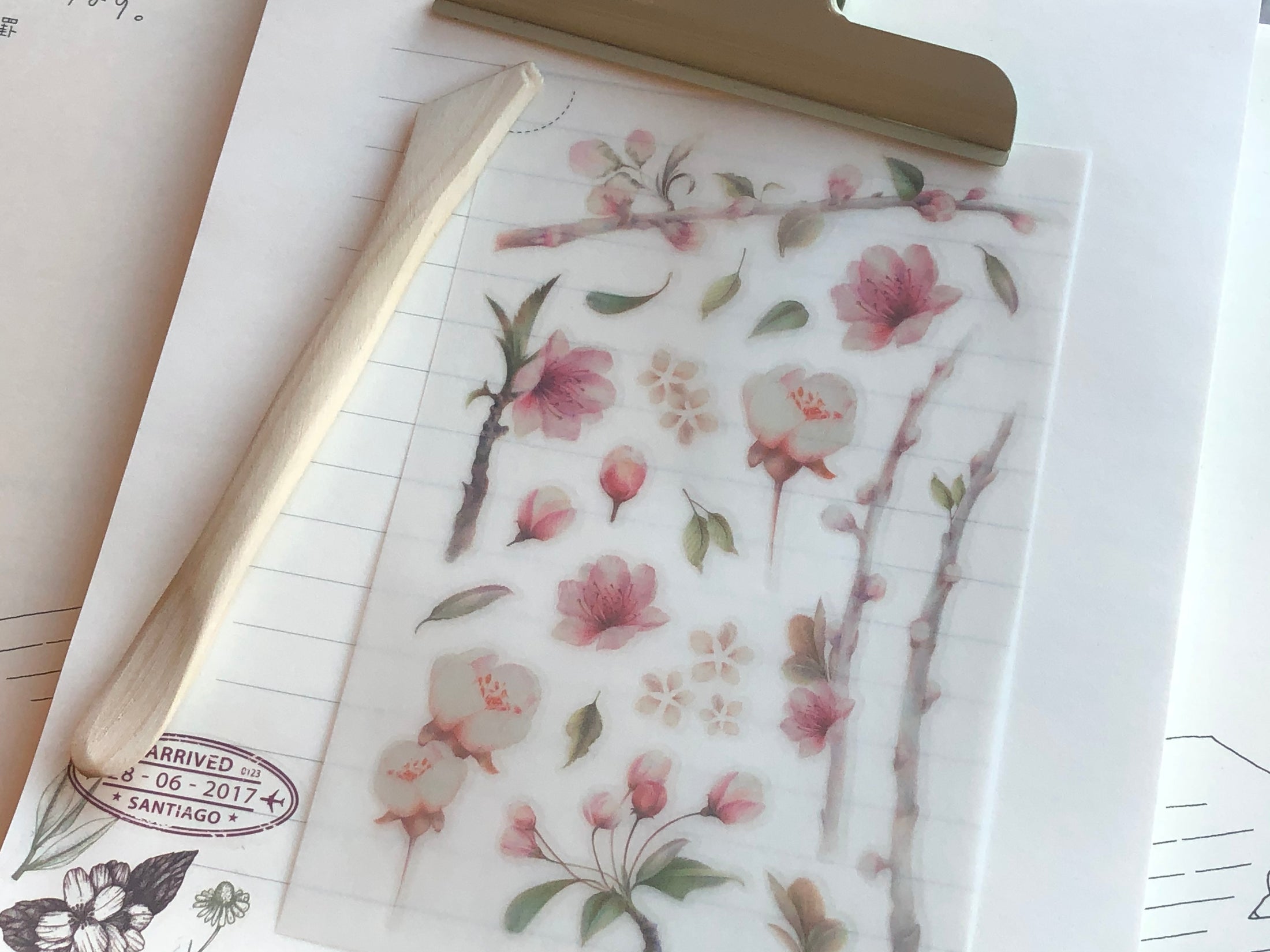 MU Print-On Stickers - Cherry Blossoms - #75 – Yoseka Stationery