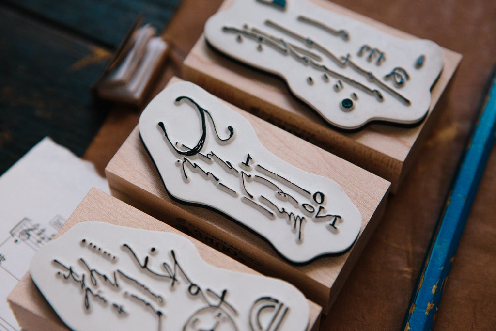 OURS x Hank Daily Cursive-A Rubber Stamp Set – Yoseka Stationery