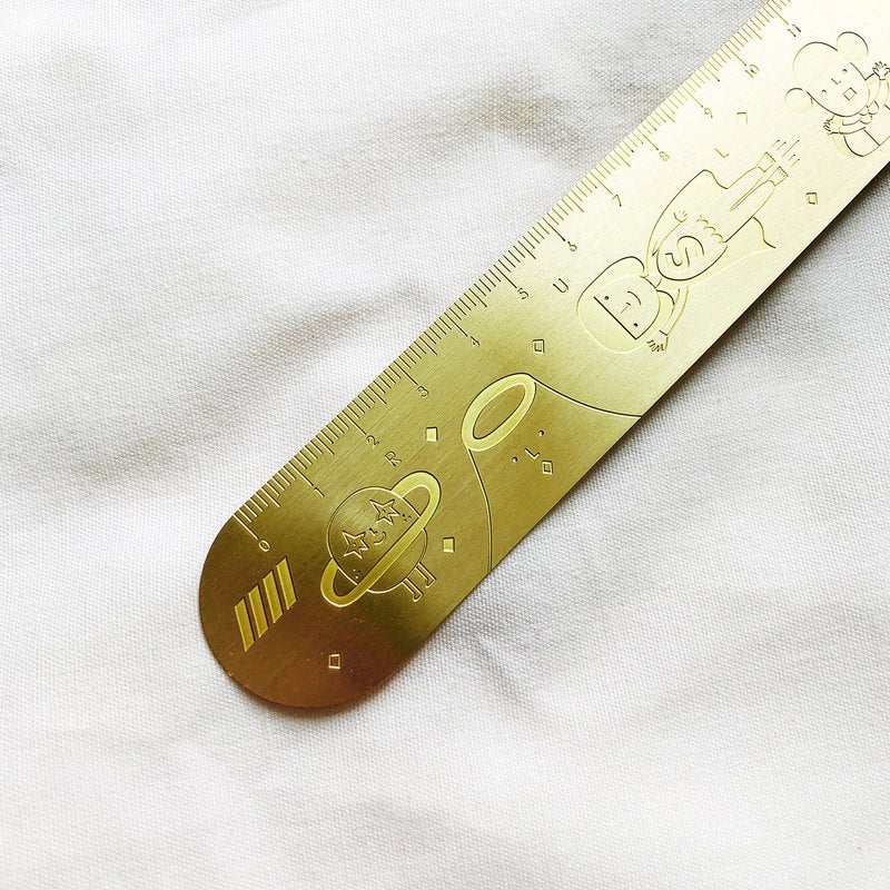 Yohand Studio Brass Ruler - Oval – Yoseka Stationery