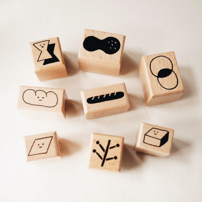 Yohand Studio Wooden Stamp Set - Shapes – Yoseka Stationery