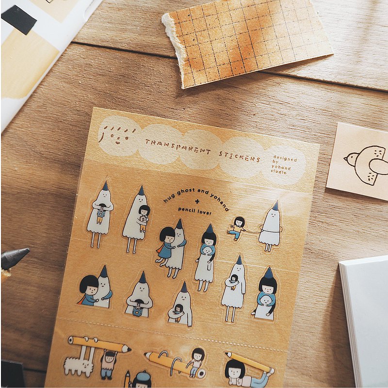 Yohand Studio Clear Sticker Sheet - Ghost Hugs and Stationery – Yoseka ...
